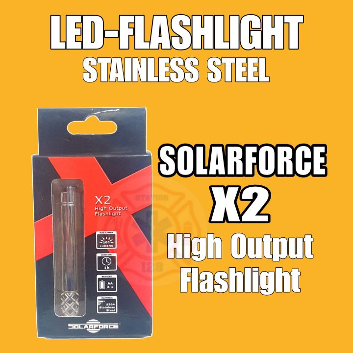 LED-Flashlight Stainless Steel X2 High Output Flashlight | Lazada PH