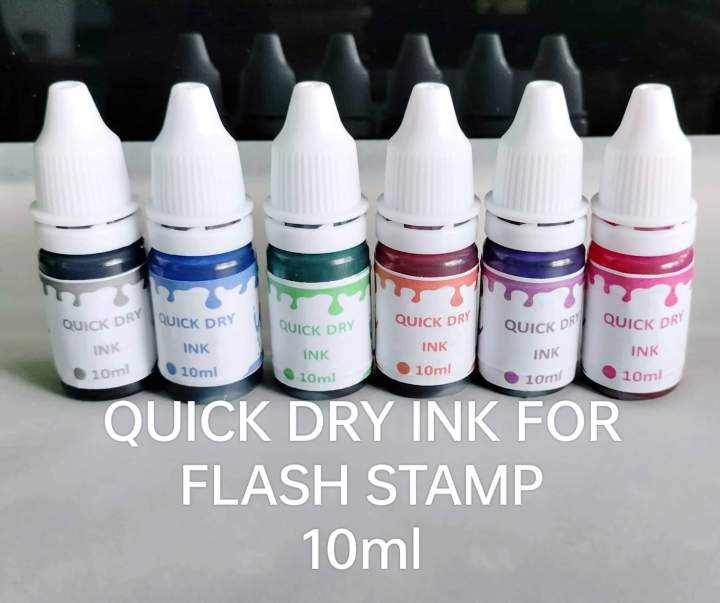 Quick Dry ink flash stamp ink for plastic, glossy paper, paper cups ...