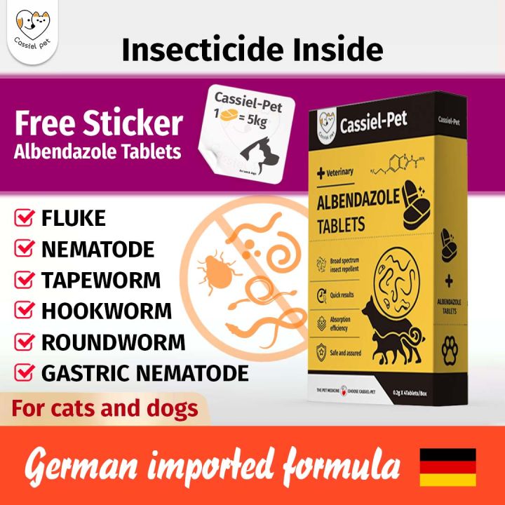 Cassiel Pet Derworming Tablet Dewormer For Adult Dog Puppy & Cats ...