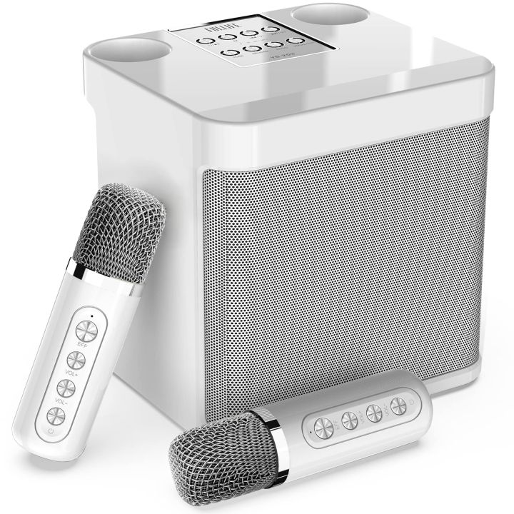 【1 Year Warranty】Mini Karaoke Machine with 2 Mic for Adults, Kids ...