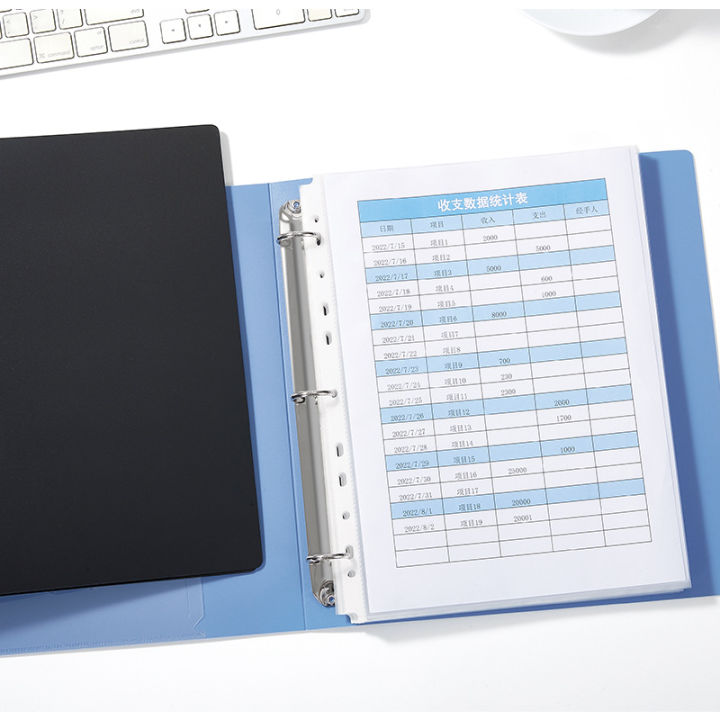 A4 3 Ring Binder Flexible Round Binder Document Organizer Binding Cover ...