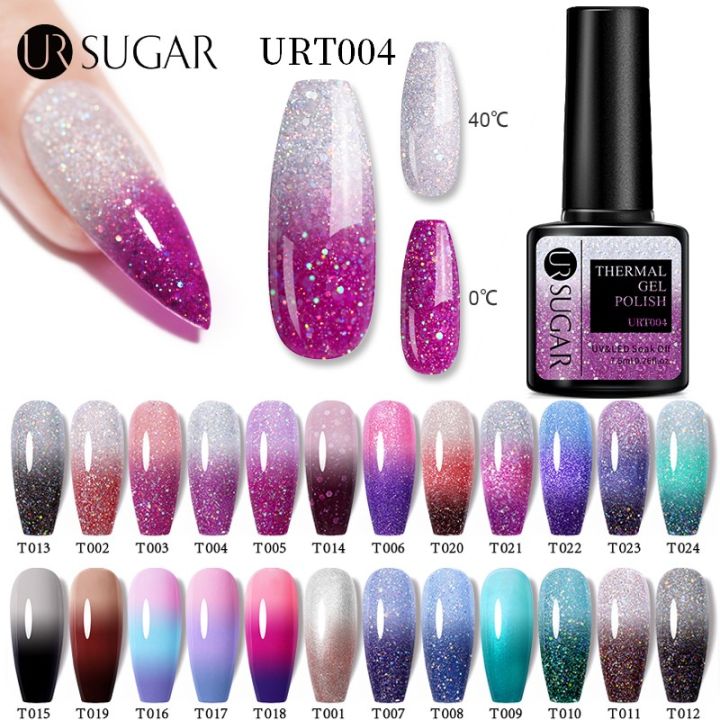 UR SUGAR Gel Giữ Nhiệt Dạ Quang Màu Xanh Đỏ 7.5Ml Gel Sơn Đổi Màu Gel ...
