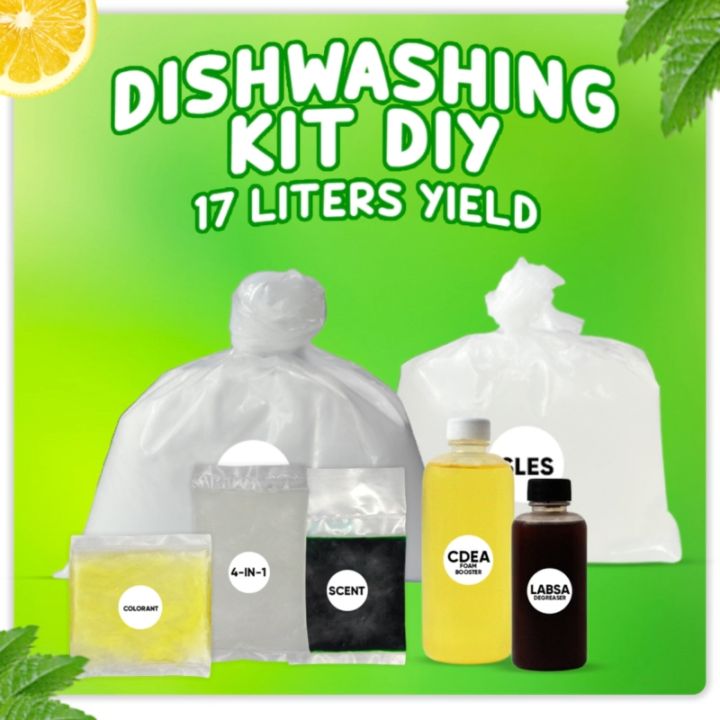 Dishwashing liquid kit set Antibac ingredients dishwashing kit package ...