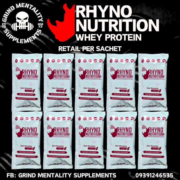 RHYNO NUTRITION WHEY PROTEIN 10sachet No box | Lazada PH