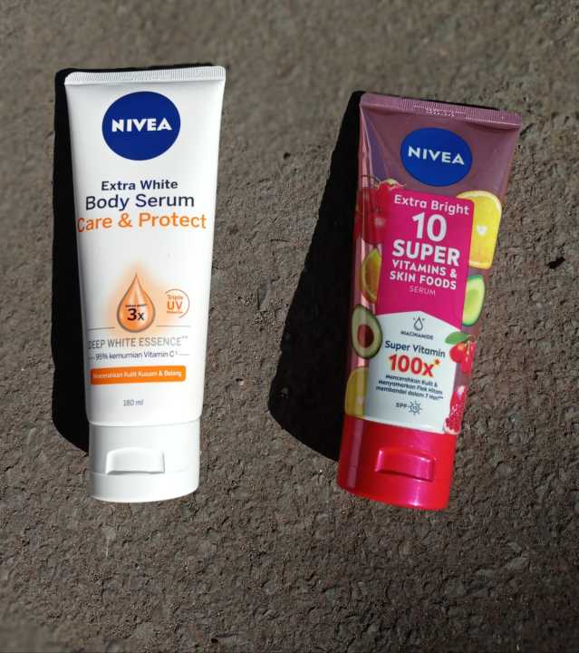 Nivea Body serum Baru Dengan 10 super Vitamin / EXTRA WHITE BODY SERUM ...