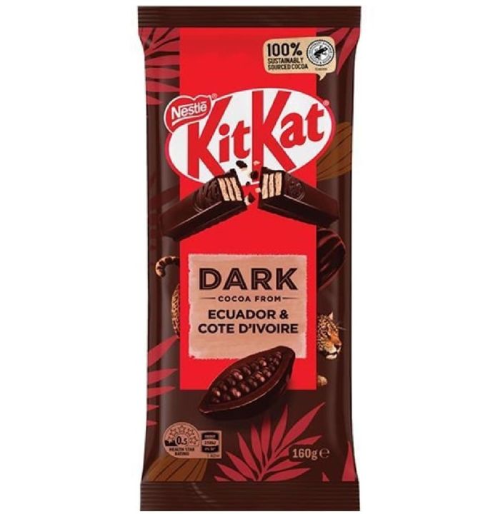 คิทแคท ดาร์กช็อกโกแลตสอดไส้เวเฟอร์ Kitkat Dark Chocolate Wafer 160g ...