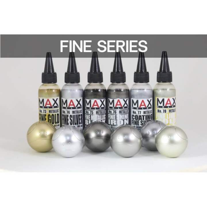 MAX COLOR Fine Metallic Series สีเมทัลลิค สูตรอะคริลิค โมเดล กันดั้ม ...