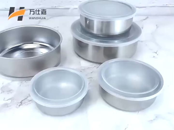 Stainless steel cover lunch box 5 in 1 fresh box set five piece sealed ...