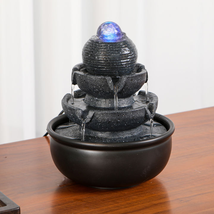 Cornucopia Self-Circulation Flowing Water Ornaments Desktop Fortune ...