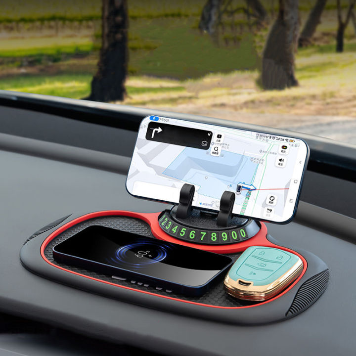Car Instrument Panel Pad Rubber Mount Holder Car Dashboard Mat Mobile ...