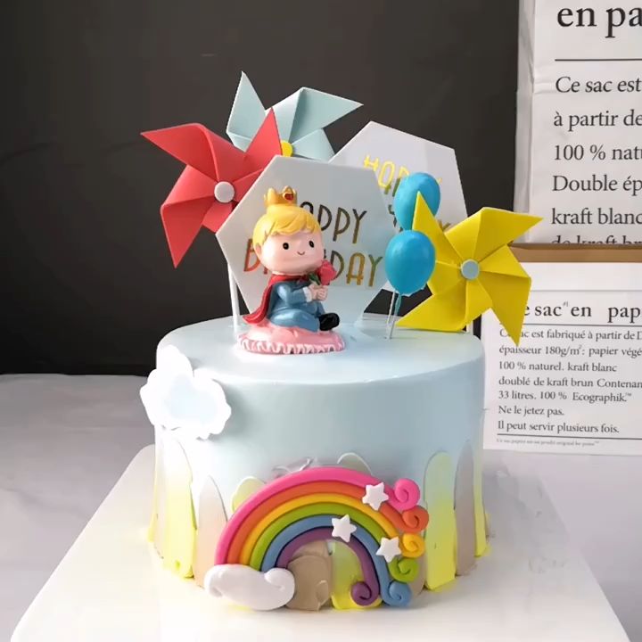 Eva Foam Windmill Happy Birthday Cake Topper Happy Birthday Cake ...