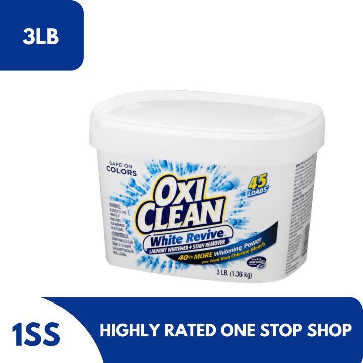 OxiClean WHITE REVIVE Laundy Stain Remover Whitener (safe on colors ...