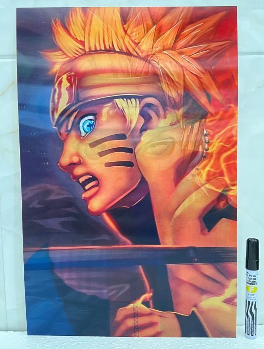 3D Poster Lenticular Poster One Piece Wanted Luffy Demon Slayer Naruto ...