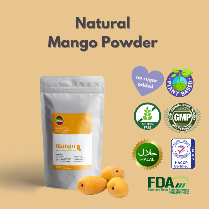 Bunga Philippine Mango Powder [100% Natural, 250 grams, 20+ Servings ...