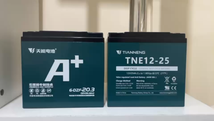 1PC 12V 25ah TIANNENG Ebike Battery Maintenance Free AGM GEL Battery ...