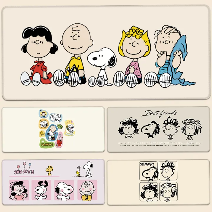 Large Size Snoopy Mousepad Cute Cartoon Office Keyboard Desk Mat for ...