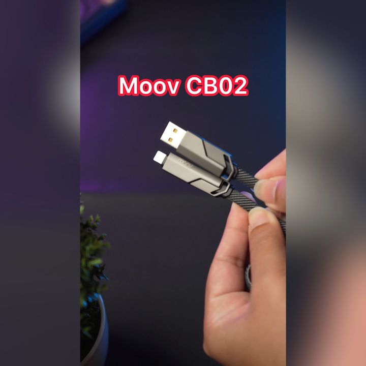 [3.3 ดีลเด็ด 3 มี.ค.] Moov CB02 / CB02 Lite สายชาร์จเร็ว 4 in 1 USB A ...