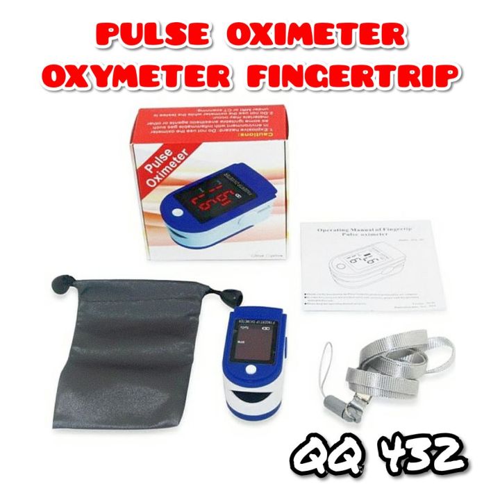 Pulse Oximeter Alat Ukur Kadar Oksigen Oxymeter Fingertrip Oximetry ...
