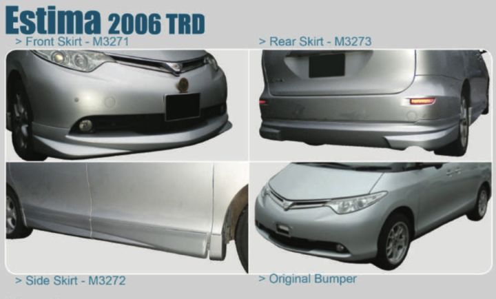 Toyota estima acr50 2006 2007 2008 TRD Bodykit body kit front side rear ...