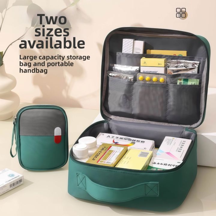 PH | Portable First Aid Kit Emergency Medication Storage Bag Multi ...