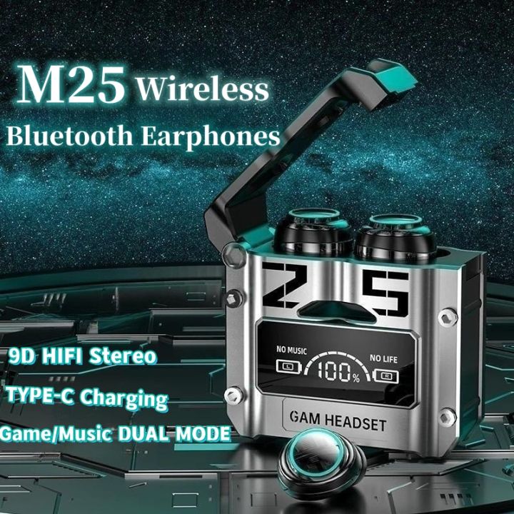 [READY STOCK TH]🚚New TWS Earbuds M25 BT 5.2 Low Latency Earphone 9D ...