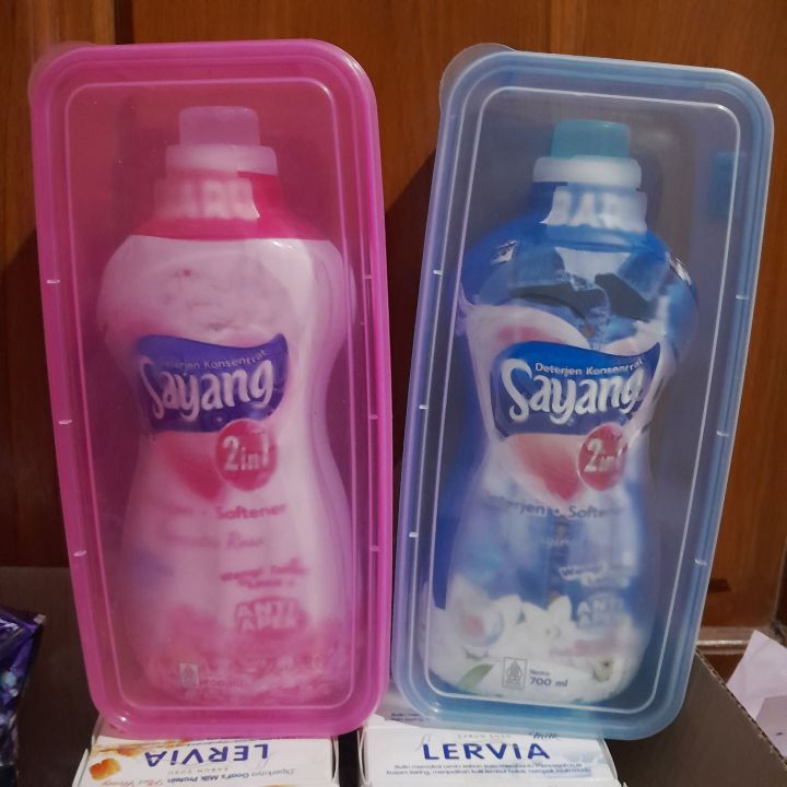 detergen sayang liquid detergen + softener 700ml free kontainer box ...