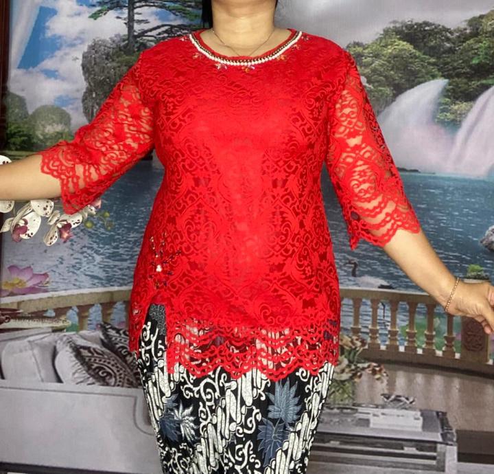 atasan renda premium pakai payet full futing bahan dingin cocok untuk ...