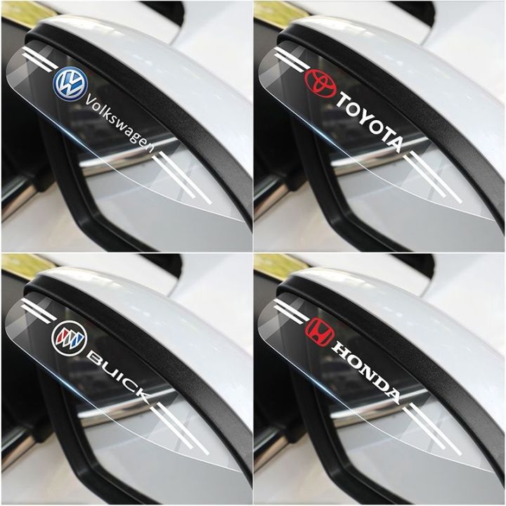 2pcs Car Mazda Logo Rear View Mirror Rain Eyebrow Rainproof For Mazda 2 ...