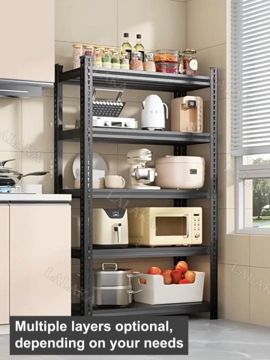 Heavy Duty Storage Shelves with 5/6 Layer Metal&Wood Shelves, 600kg ...