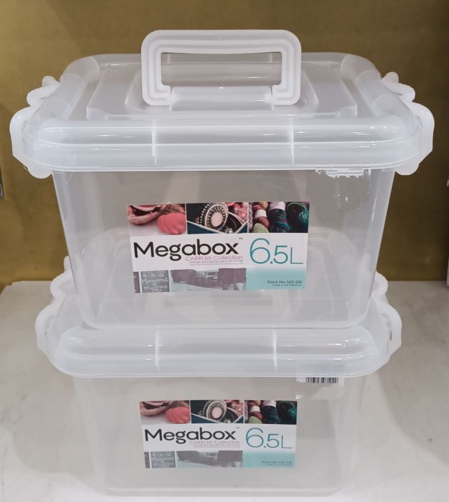Megabox 6.5L Clear with Handle (Stackable) | Lazada PH