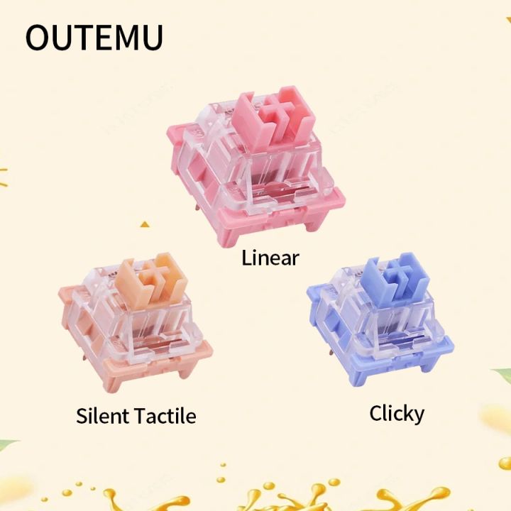 Outemu Switches Lubed Mechanical Keyboard Switch 3Pin Silent Clicky ...