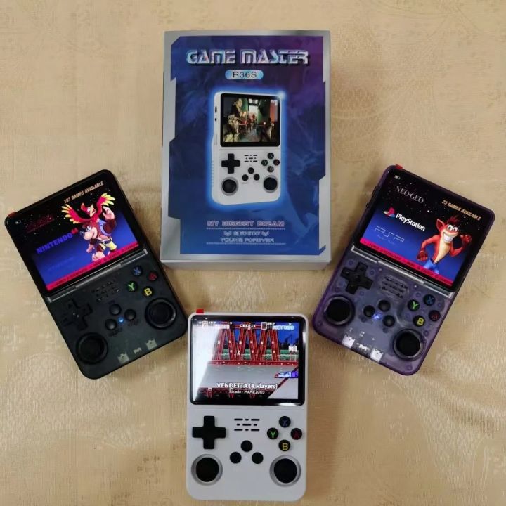 Portable Retro Nostalgia R36S Handheld Game Console Linux Dual System PS1 Classic Arcade Machine ...