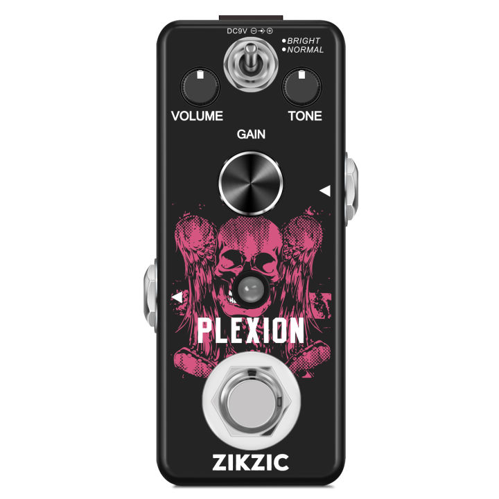 Zikzic แป้น LEF-324 plexion Distortion สำหรับกีตาร์และเบสที่มีโหมดสว่างและโหมดปกติทรูบายพาส ...