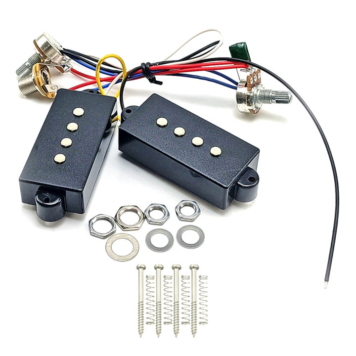 1set Bass Guitar Tone Control Wiring Harness 4 Strings Bass Pickup Set ...