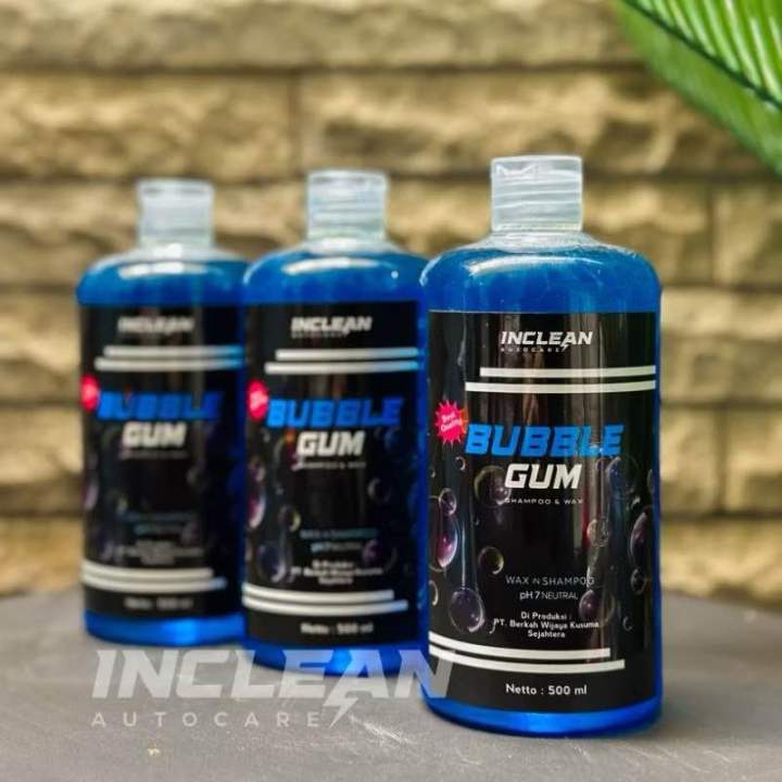 SHAMPOO & WAX BUBBLE GUM 500ml by INCLEAN Auto Care | SABUN CUCI ...