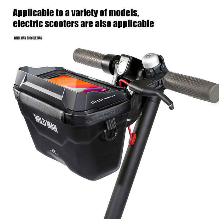 [In Stock]WILD MAN MTB Bicycle Handlebar Bags Touch Screen Front Frame ...