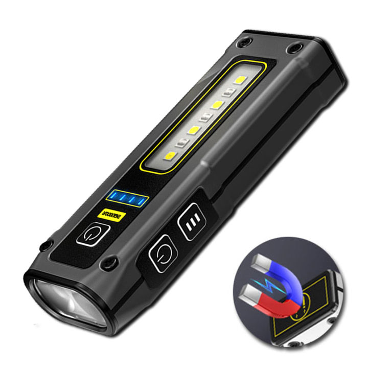 Mini LED dual light source flashlight TYPE-C fast charging ...