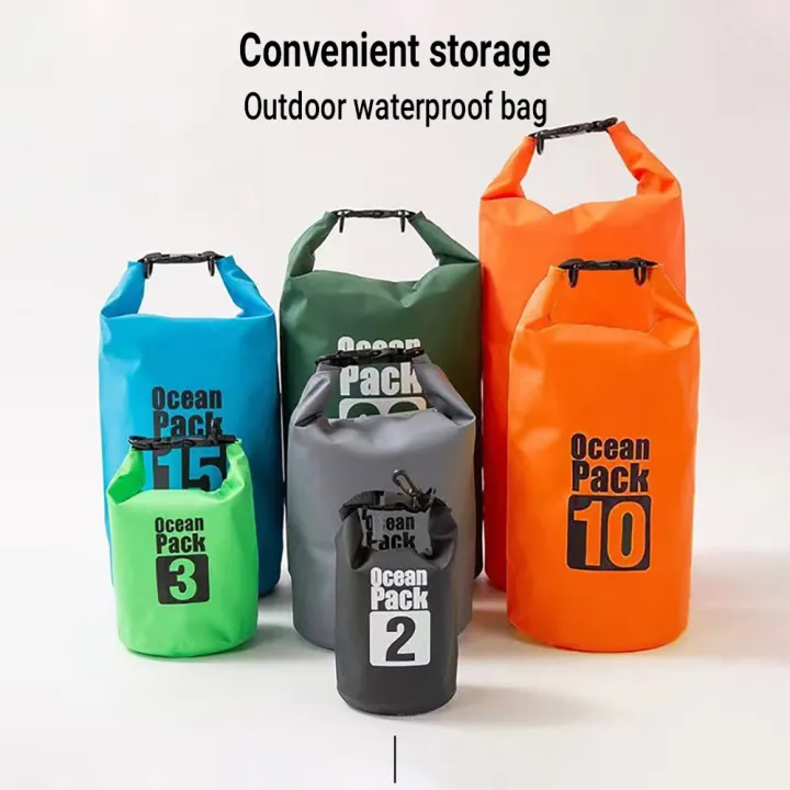 ⚡PH delivery,In stock⚡Ocean Pack waterproof bag, outdoor dry bag shoulder backpack, suitable for ...
