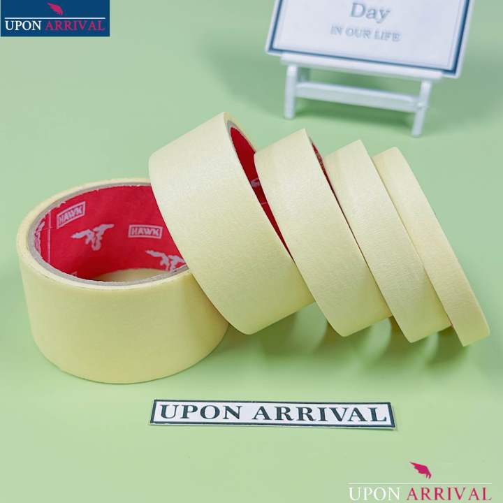 1 Roll Adhesive Hawk Masking Tape Size 12/18/24/36/48MM Paper Tape ...