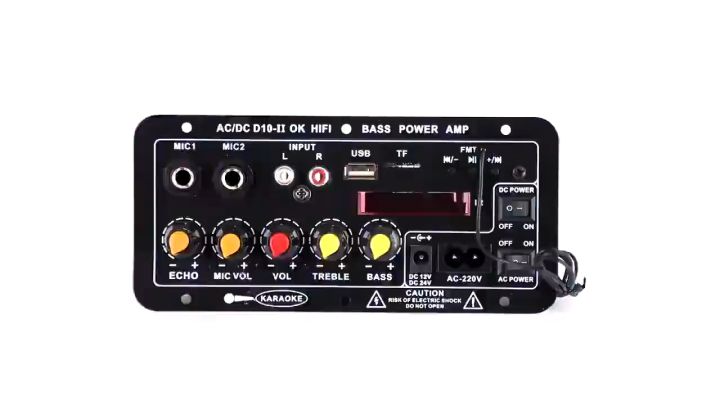 D10 New Upgrade With Display 8-12 Inch Speaker AC220V DC12V-24V Digital ...