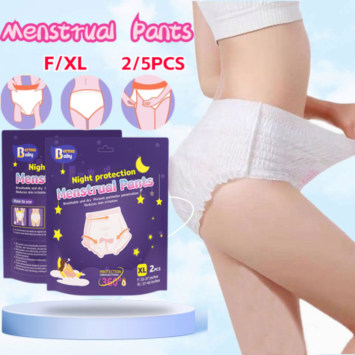 Disposable Menstrual Pants 2/5 Pcs F/XL Ultra-thin Breathable Menstrual ...