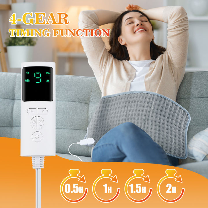 Electric Heating Pad Blanket Timer 9 Temperature Physiotherapy Warming ...