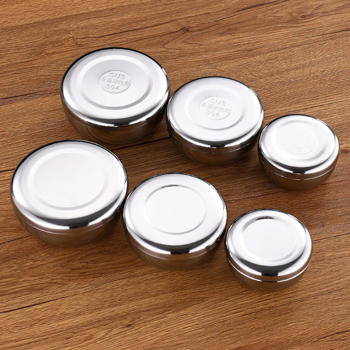 304 Stainless Steel Rice Bowl Single Layer Box with Cover Korean ...
