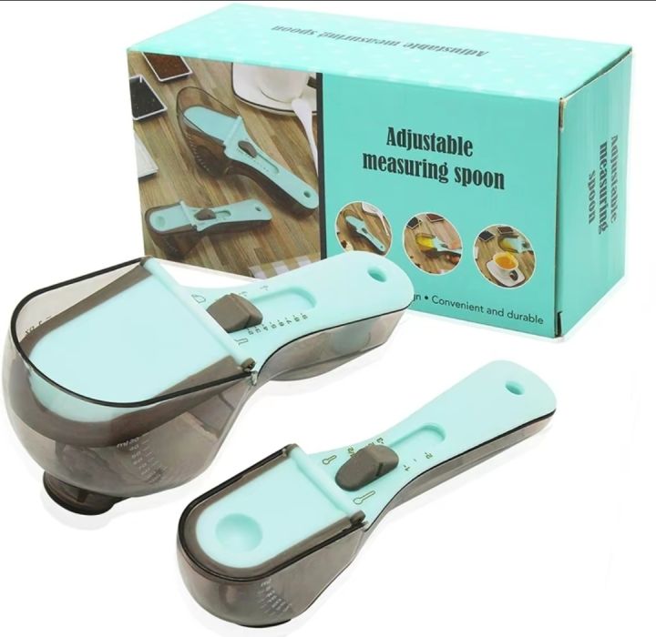 Adjustable Measuring Spoon Cup Set( 2pcs/set) Kitchen Teaspoon ...