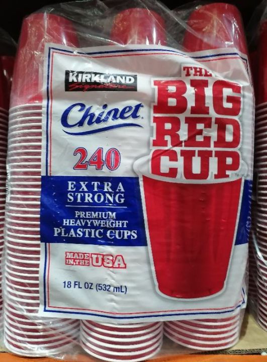 Kirkland Signature Chinet 18 oz Plastic Cup, Red, 240-count | Lazada PH