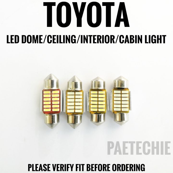 LED Dome Light Interior Cabin Bulb Festoon Toyota Vios Innova Avanza ...