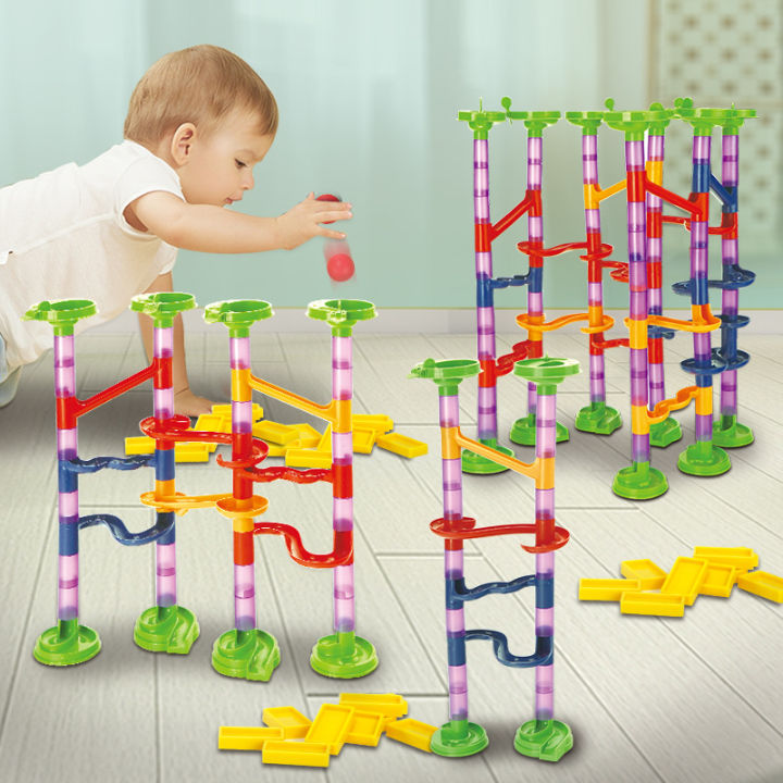 68 pcs BIG DIY Construction Marble Race Run Maze Balls | Lazada PH