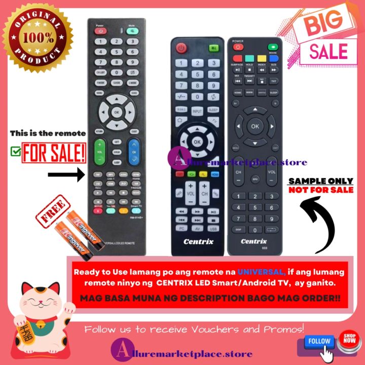 Centrix Ready to use Universal Remote TV for Centrix TV Smart Led TV ...