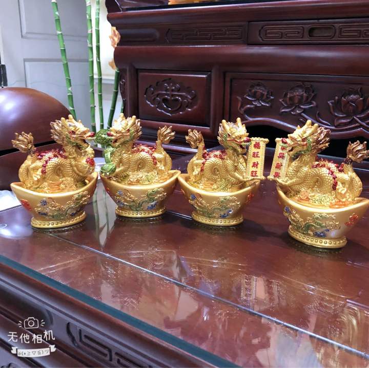 2024 Wealth Dragon 2 In One Chinese Zodiac Statue FengShui Home | Lazada PH
