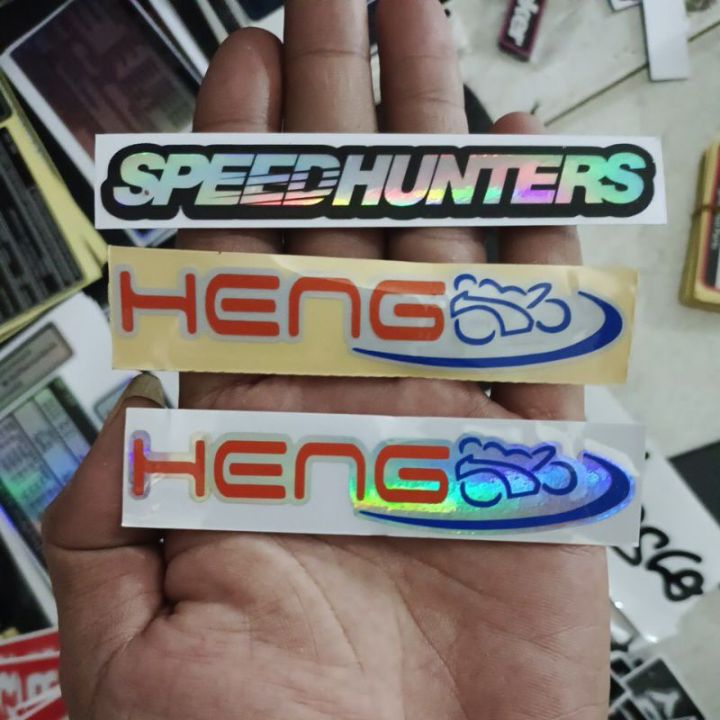 satuan sticker heng cuting putih khas dan hologram speedhunter | Lazada ...